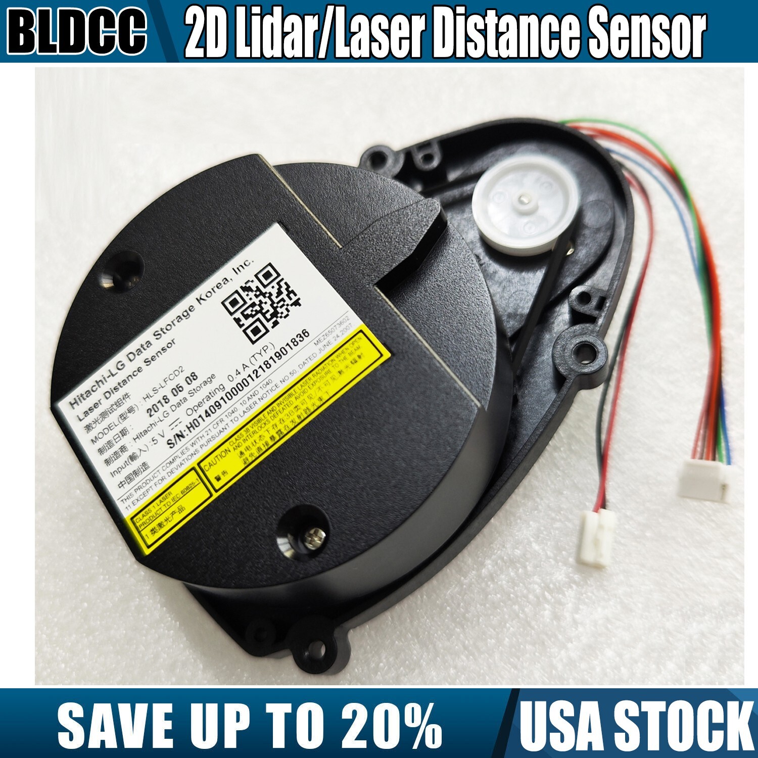 2D LiDAR/Laser Distance Sensor 360° Distance Detection Laser Radar ...