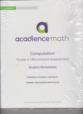 Acadience Math Computation Grade 4 Benchmark Assessment-Stud Workshts ...