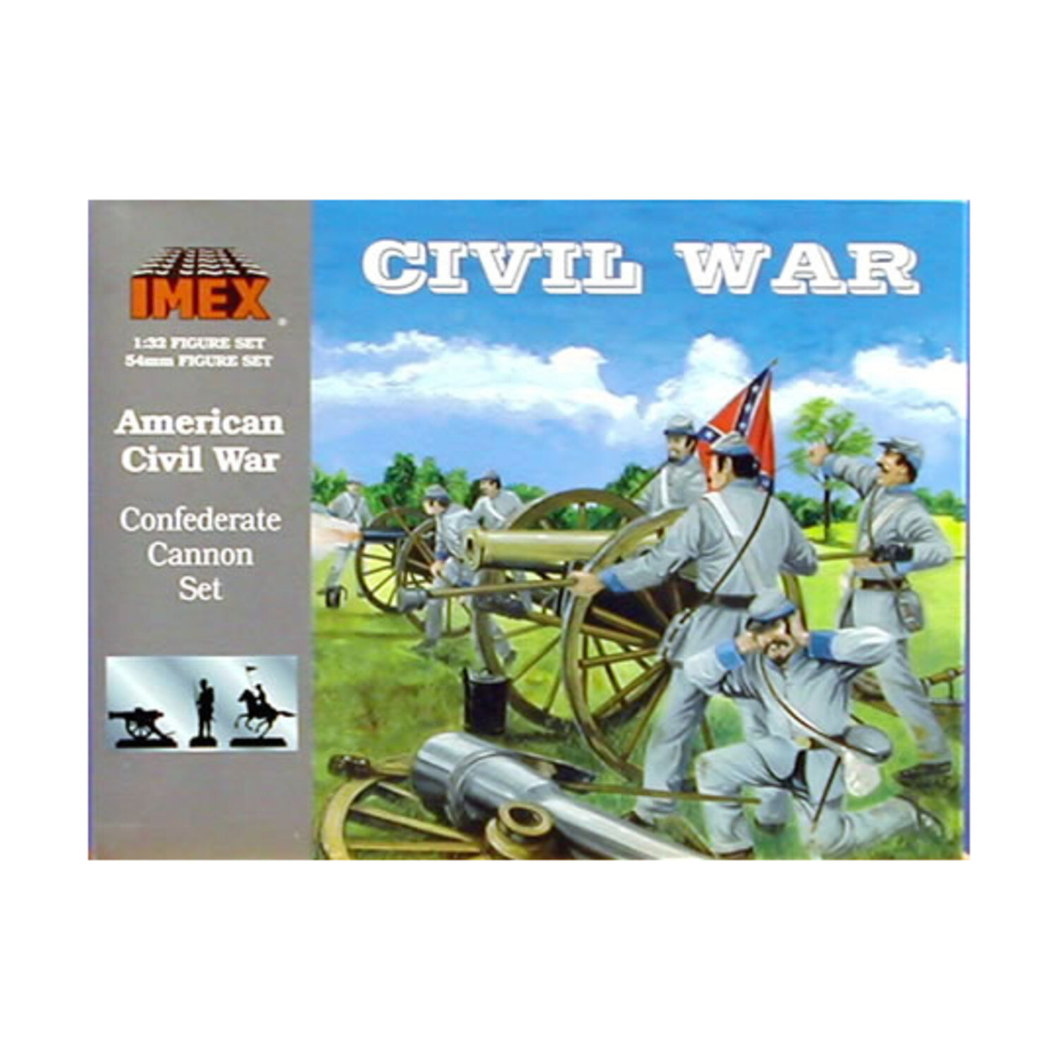 Imex Model Company Mini 1/32 Confederate 10lb. Cannon & 3 Figures Set ...