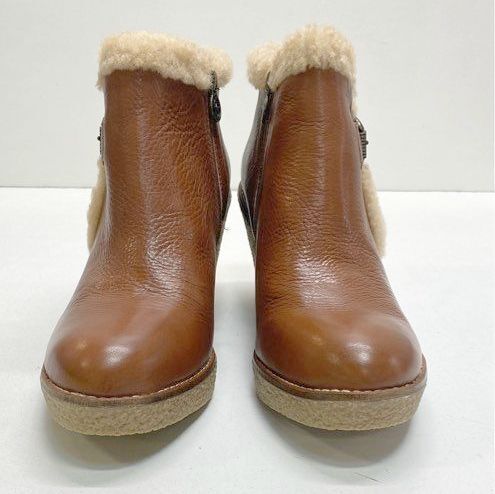 Sam Edelman Leather Layla Wedge Booties Brown 9.5 | eBay