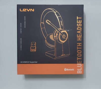 LEVN Wireless Headset, Bluetooth Headset with Noise Canceling ...