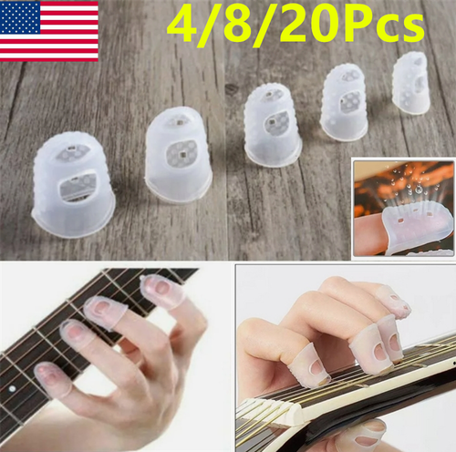 Silicone Guitar Finger Guards Fingertip Protector XS-L Protection Cover ...