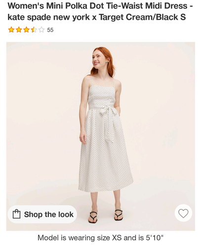 kate spade new york x Target Mini Polka Dot Tie-Waist Midi Dress Cream ...
