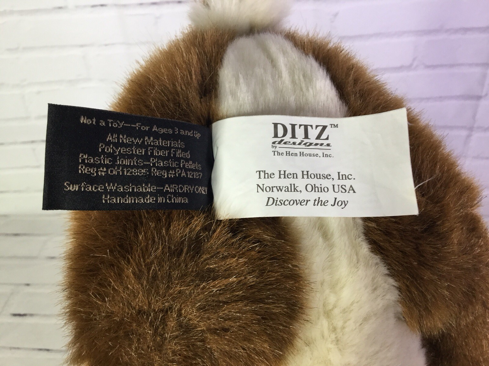 Ditz Designs Large Sitting Laying Deer Reindeer Plush Stuffed Animal ...