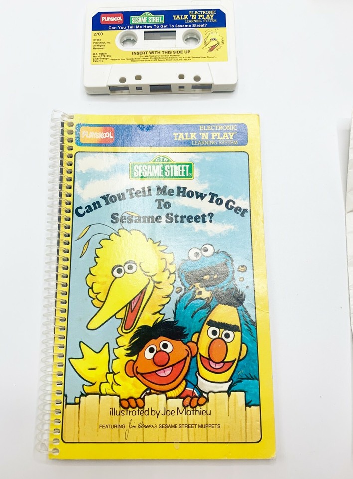 Vintage Playskool TALK 'N PLAY Book & Cassette Manual Sesame Street | eBay
