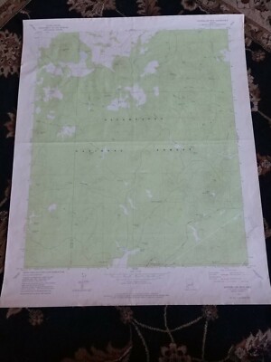 Large 22x28 1977 Topo Map Sponseller Mountain, Arizona Sitgreaves ...