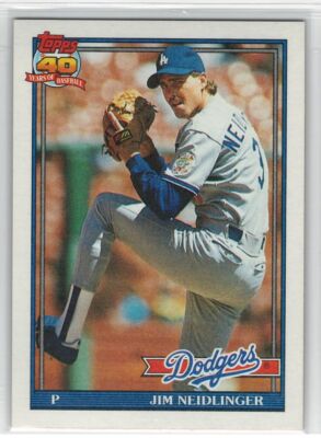 1991 Topps #39 Jim Neidlinger Rookie Card RC Dodgers | eBay