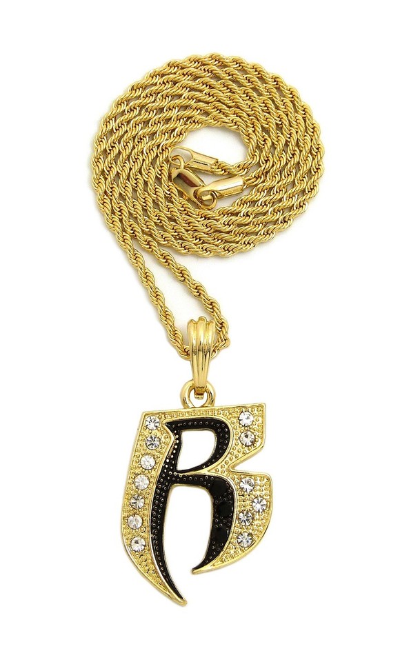 NEW 'R' RUFF RYDERS PENDANT & 24" VARIOUS CHAINS HIP HOP NECKLACES ...