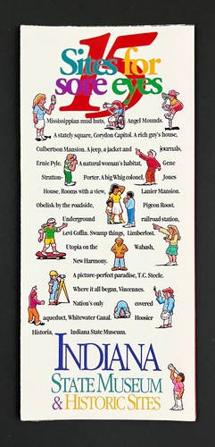 1990s Indiana State Museum Historic Sites Tourist Guide Vintage Travel ...