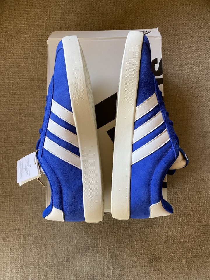 Adidas Mens 11 Royal Blue White VL Court 3.0 Suede Shoes IF4458 New | eBay