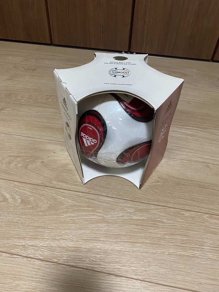 Adidas TEAMGEIST Soccer Ball White Red Size 5 with Box Shrink Used Mint ...