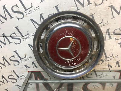 (AK) GENUINE Mercedes Chrome Hub Caps Wheel Trims 14" W123 W107 W116 ...