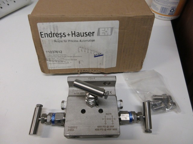 Endress Hauser 71037612 Stainless Steel 3-valve Manifold Assembly ...