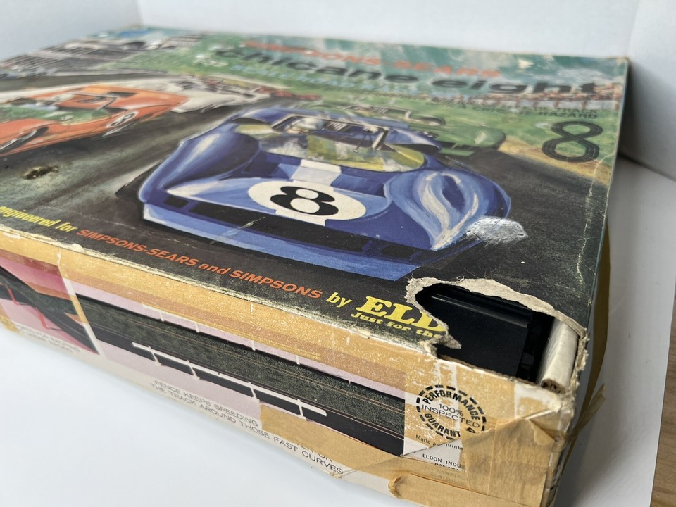 Eldon slot car 1967 chicane eight 1/32 scale ford gt as is in box ...