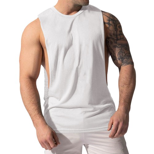 New Mens Cut Off Shirts Tak Tops Muscle Shirt Bodybuilding Sleeveless ...