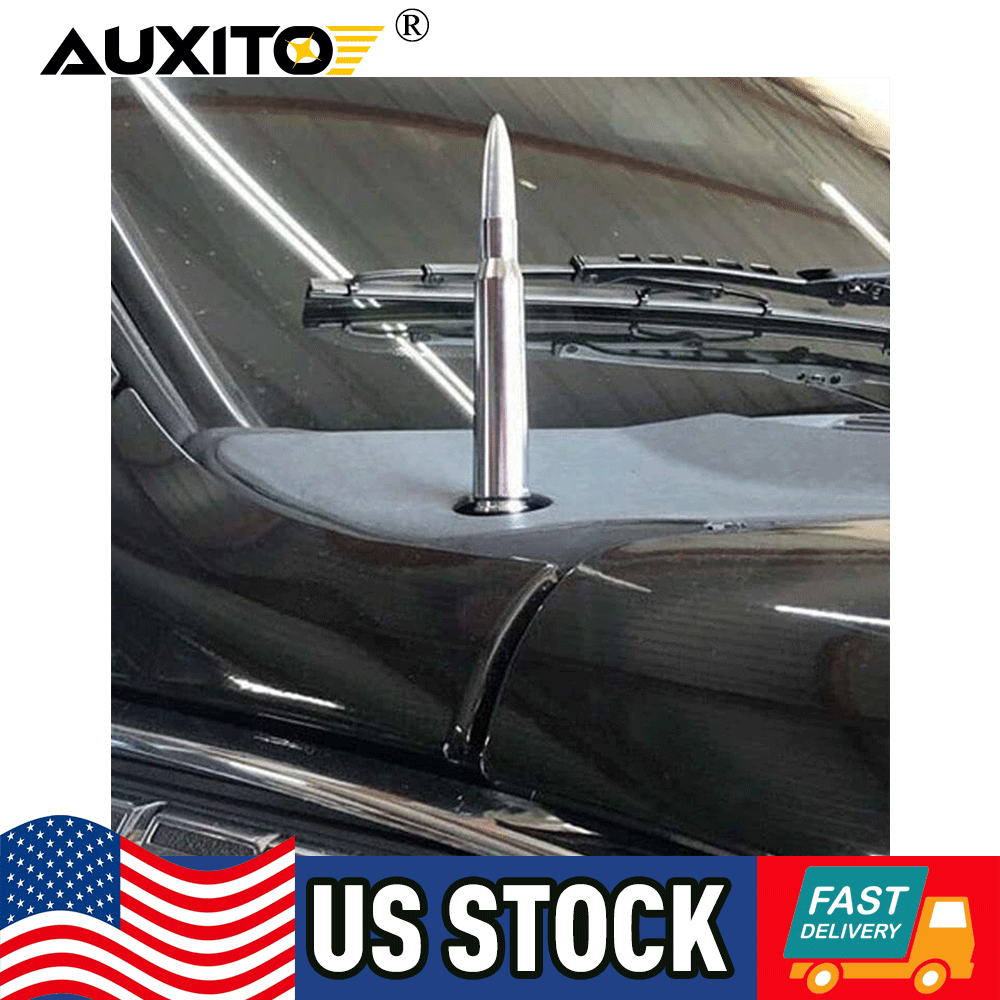BULLET ANTENNA 50 CAL SILVER for CHEVY GMC TRUCK SUV SILVERADO SIERRA ...