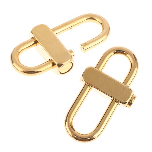 1Pcs Brass Shackle Key Ring Staples Solid Brass Carabiner Keychain Hook ...