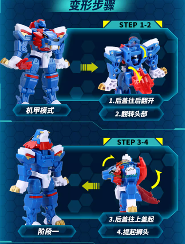 Miniforce Animal Tron LION Volt Beast Transforming Robot Action Figure ...