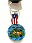 PUERTO RICO Flag Coqui on Leaf Mosaic Look Metal Key Chain CAR ...