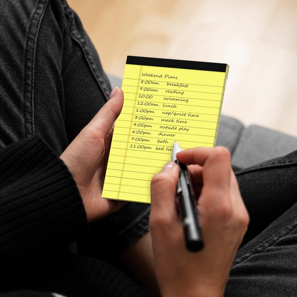 t10 Pack Yellow Legal Pads 4X6 Notepads for Work Small Writing Pads 4X6 ...