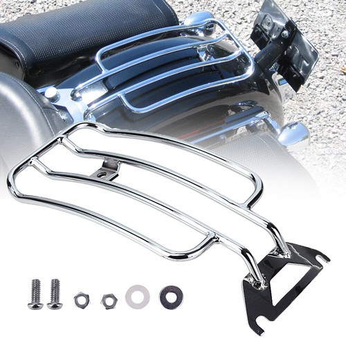Chrome Solo Seat Luggage Rear Fender Rack For Harley 97-2005 Road King ...