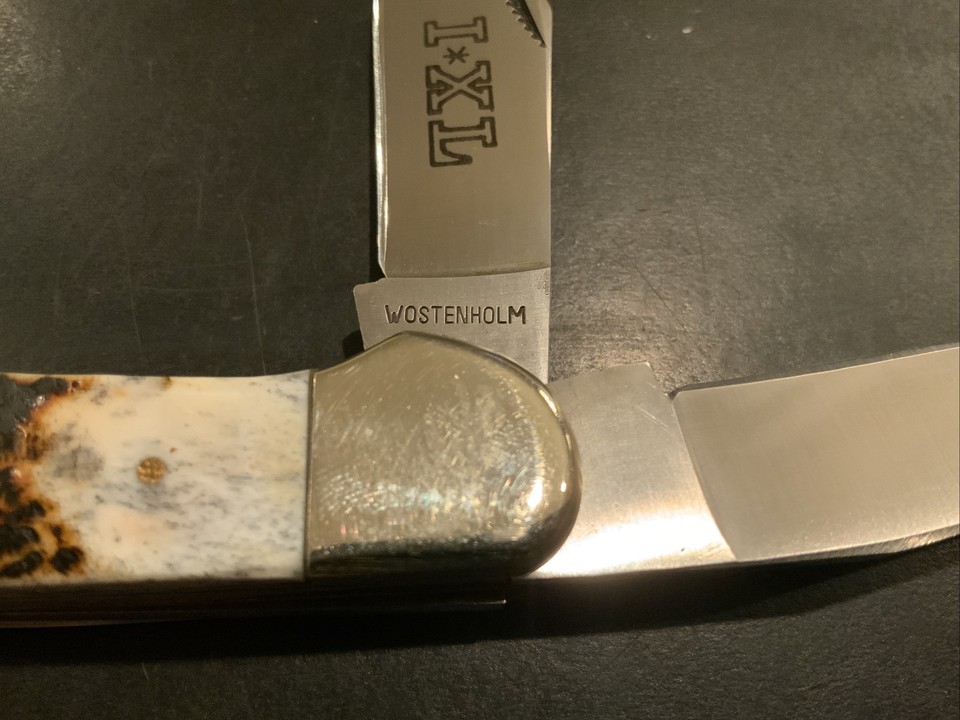 Vintage IXL Wostenholm 2 Blade Stag Pocket Knife Perfect | eBay