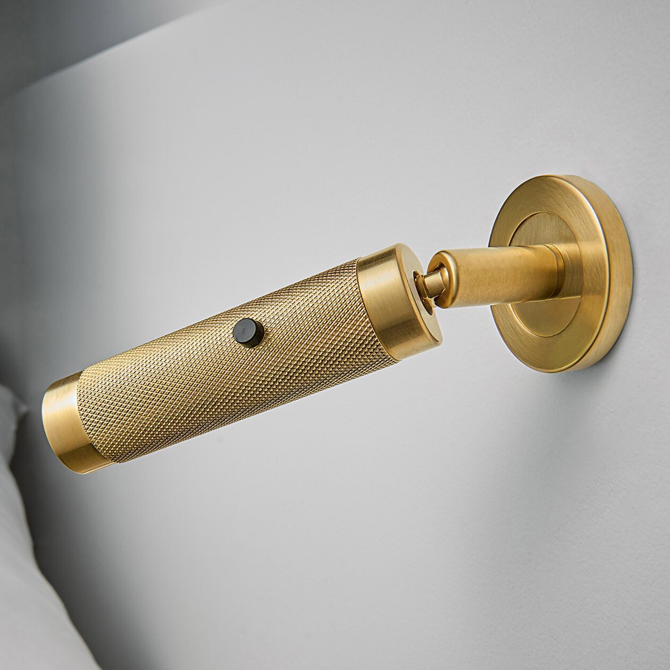 LED Wall Sconce Lamp Fixture Adjustable Bedside Light Button Picture ...
