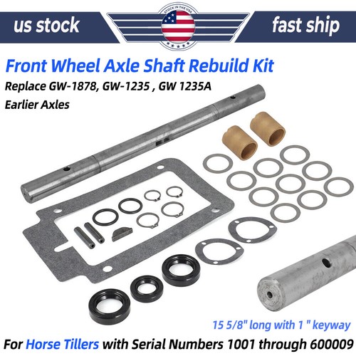 For Troy-Bilt Horse Tiller Wheel Axle Shaft Rebuild Kit GW-1235,GW ...