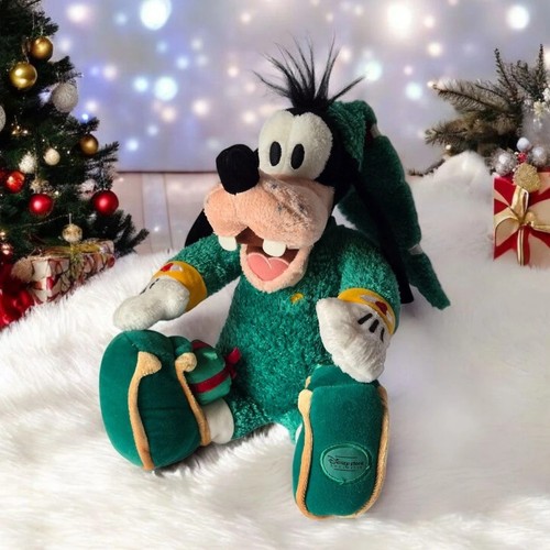 Disney Store 12" Elf Goofy Sleeper Christmas Presents Stuffed Animal ...