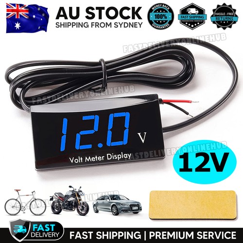 12V LED Digital Monitor Volt Meter Display Battery Gauge Voltage ...