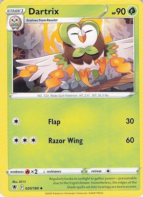 Pokémon: Dartrix #020/189 | eBay