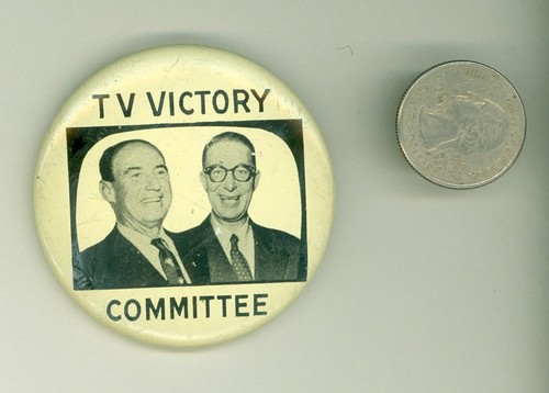 Adlai Stevenson VP Estes Kefauver Political Jugate Pinback Button TV ...