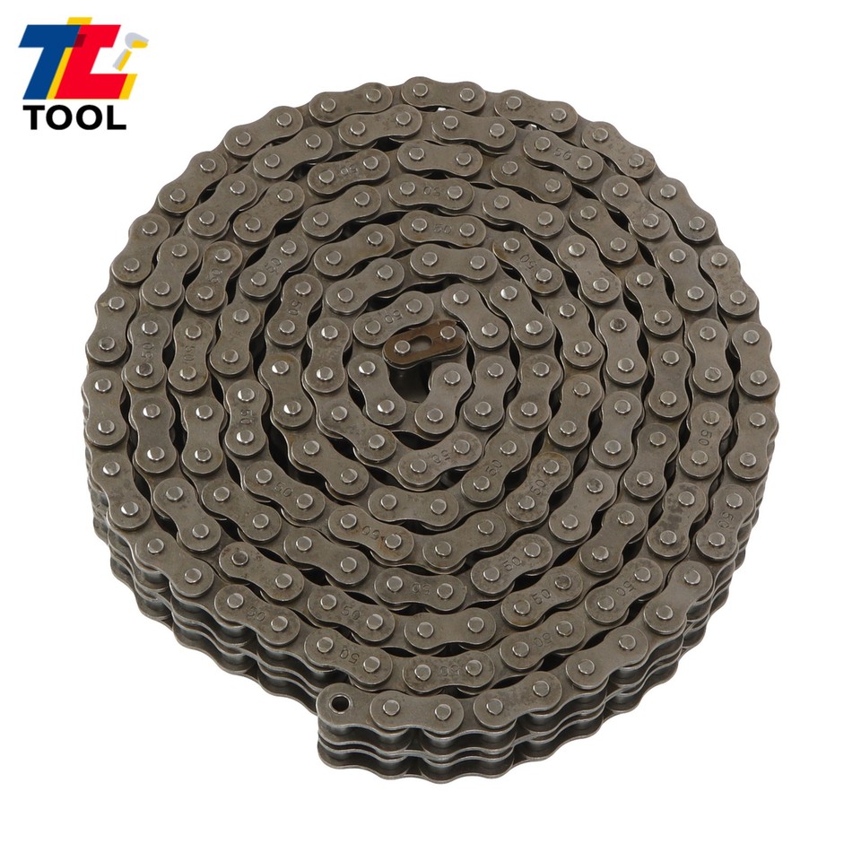 50-2 Double Strand Duplex Roller Chain 10 Feet with 2pcs Connecting ...