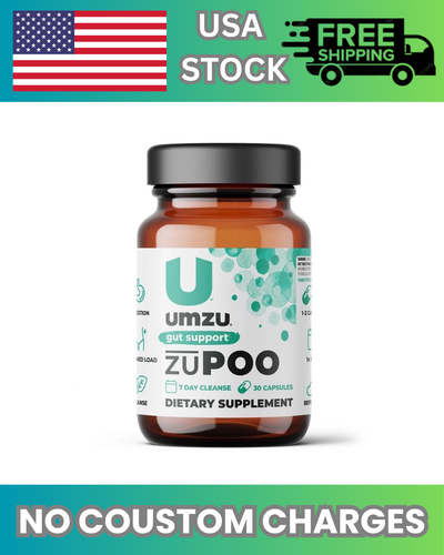 UMZU Zupoo Gut Support Colon Cleanse Dietry Supplement 30 Capsules Exp ...