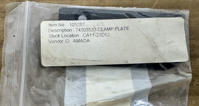 74303533 Clamp Plate/ AMADA | eBay