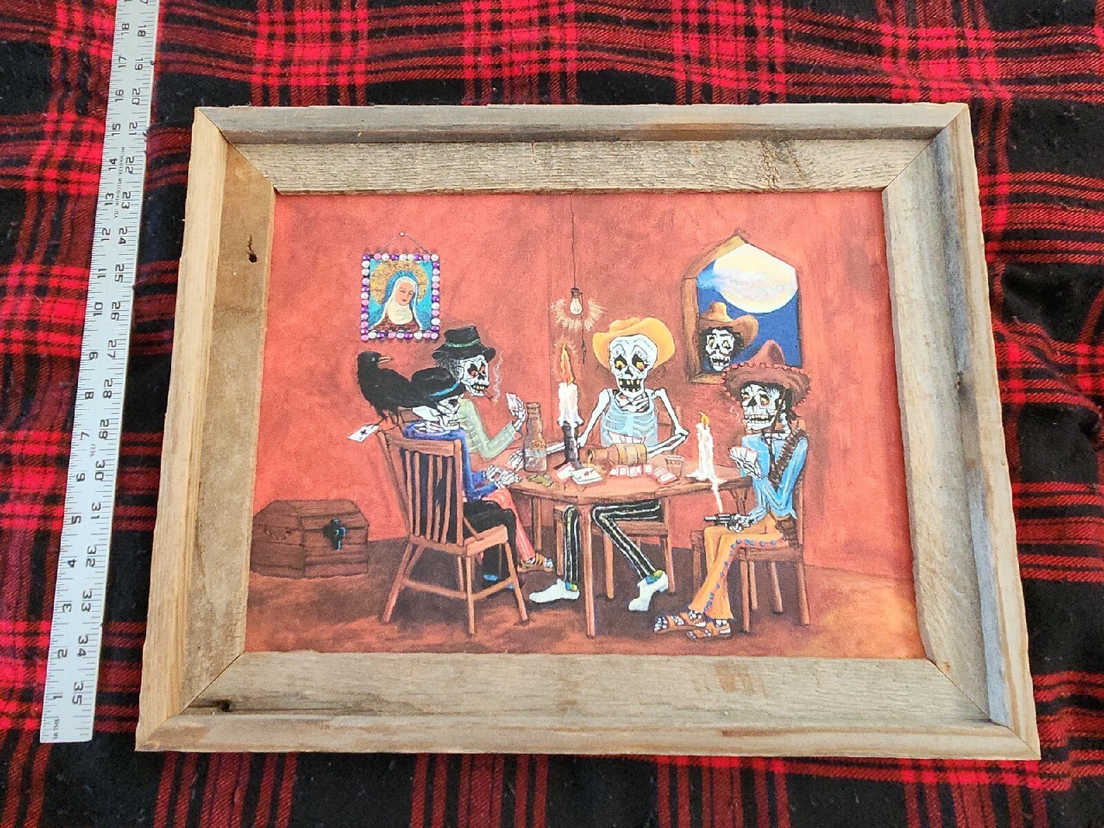 Patricia Van Winkle Canvas Giclee Art Day of the Dead "Poker Compadres ...