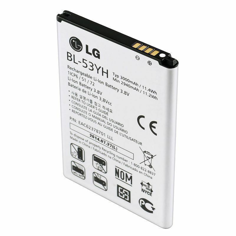 100% Genuine New LG BL-53YH Battery Replacement 3000mAh 3.8V For LG G3 ...