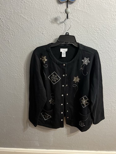 Breckenridge women's Black Christmas Snap Size 1X Jacket | eBay