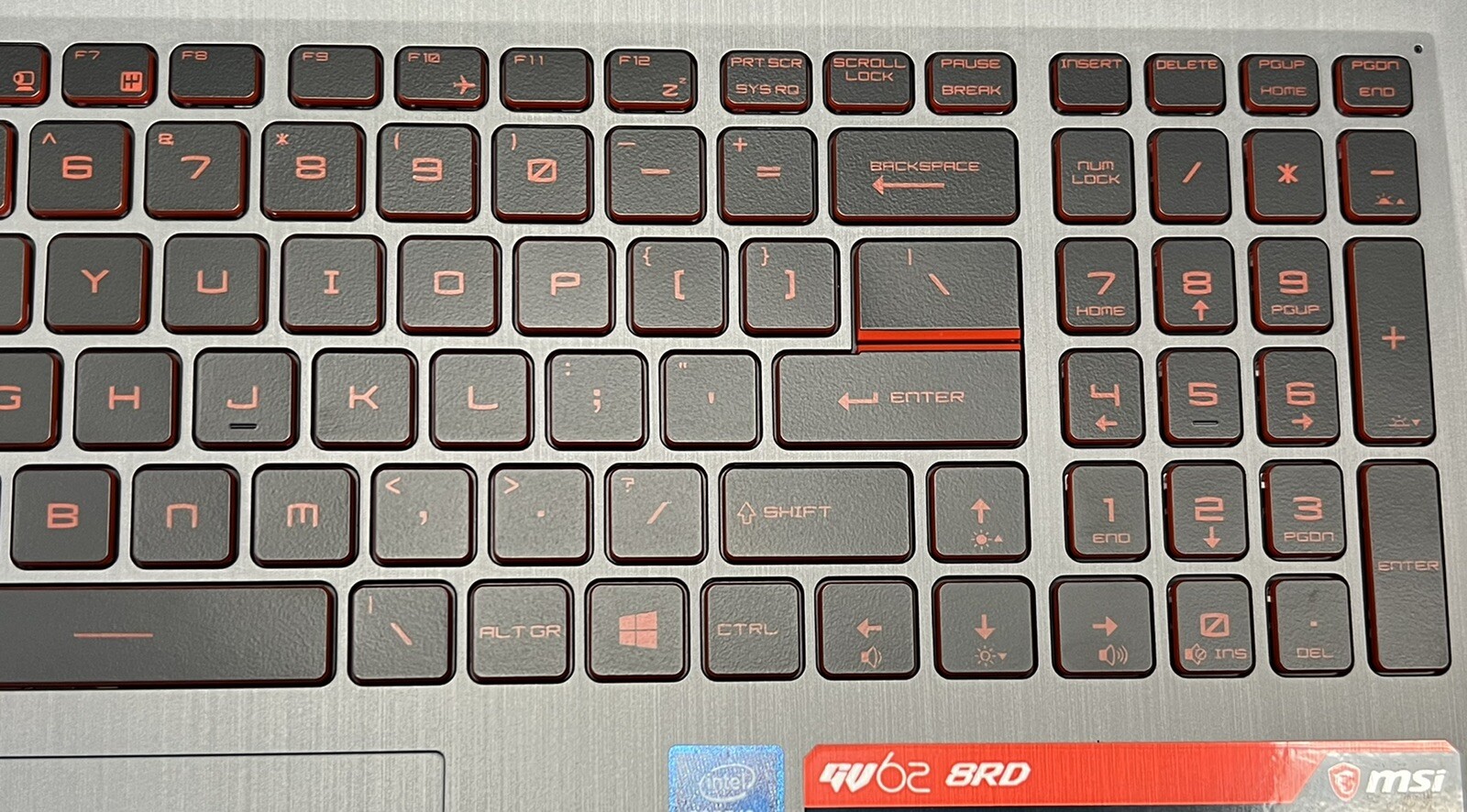 MSI GV62 8RD GAMING LAPTOP KEYBOARD BACKLIT SINGLE REPLACEMENT KEYS ...