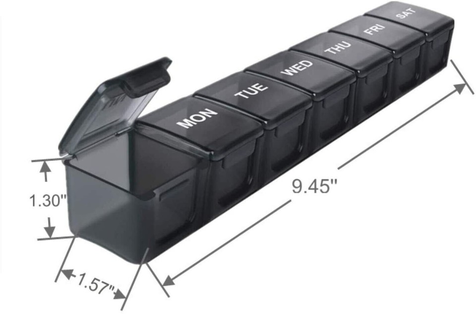 50 Pack Extra Large 7 Day Weekly Pill Organizer, Pill Cases pil,Pill ...