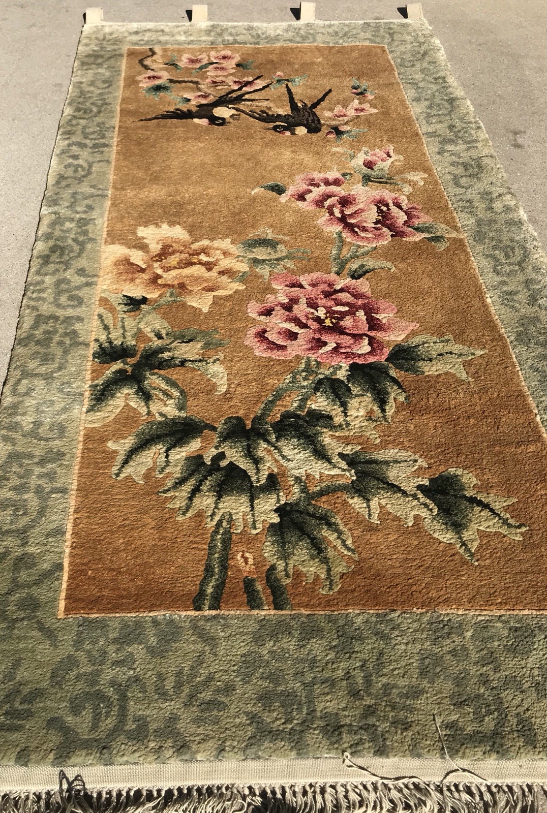 AN AWESOME PICTORIAL CHINESE 100% SILK WALL HANGING RUG | eBay