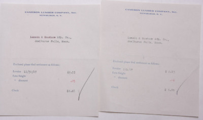 1927 Lamson Goodnow Cameron Lumber Inc Newburgh NY Ephemera L316L | eBay