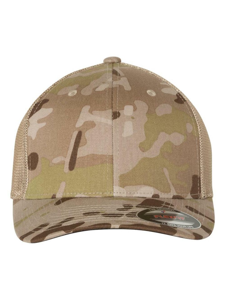 FLEXFIT 6511T - FITTED TRUCKER CAP, MESH BACK, BASEBALL HAT, PLAIN ...