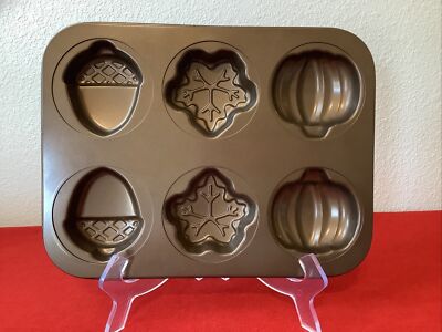 Nordic Ware*Autumn Mini Cake Baking Pan*Pumpkin/Leaf/Acorn | eBay