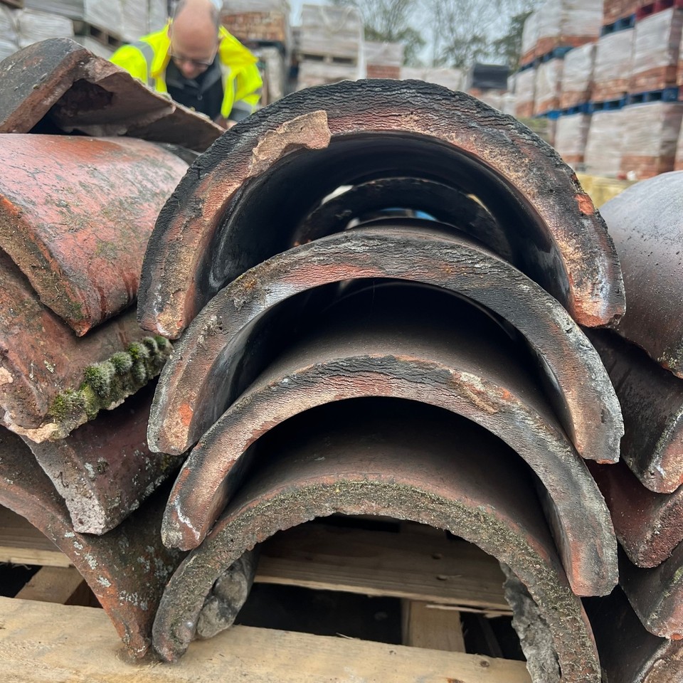 Reclaimed Red Half Round Roof Ridge Tiles - Job Lot | eBay UK