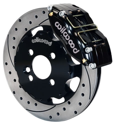 WILWOOD DISC BRAKE KIT,FRONT,MINI-COOPER,BMW,12" DRILLED ROTORS,BLACK ...