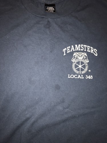 TEAMSTERS LOCAL 348 T Shirt Men’s XL Blue Union Made In America Thick ...