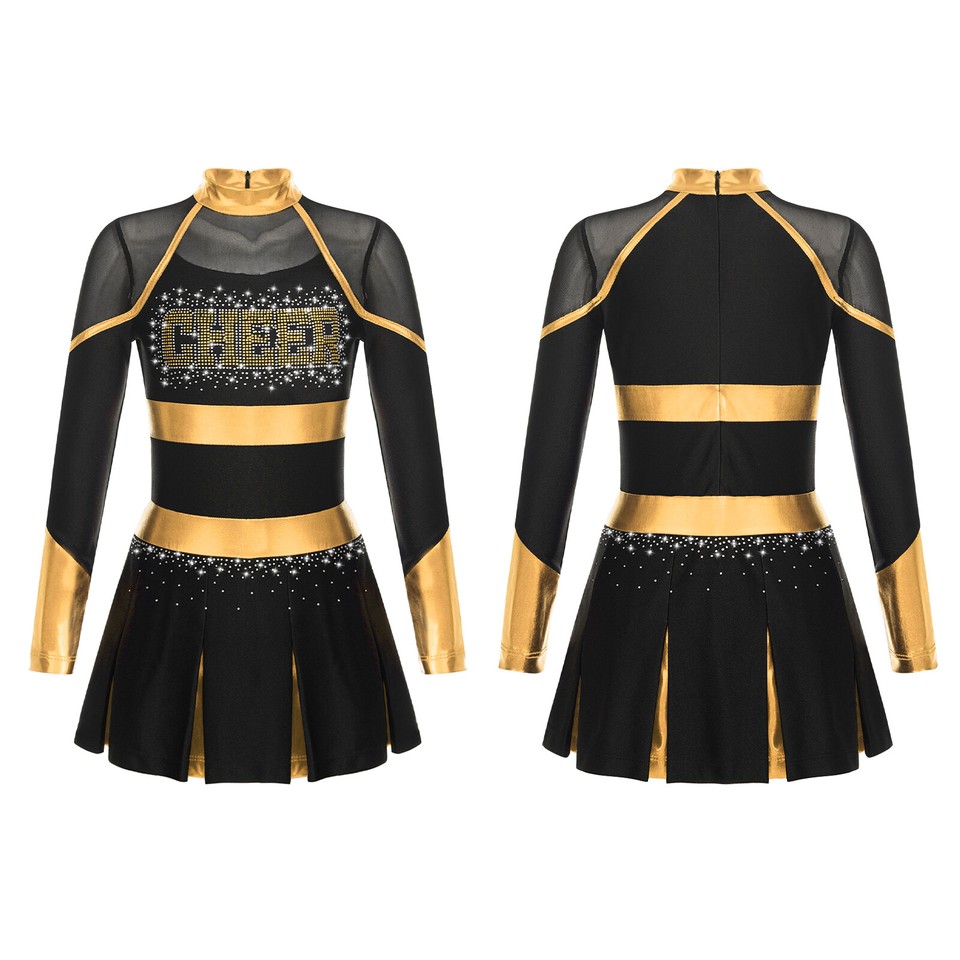 AU Girls Cheerleading Uniform Dress Cheer Leader Cosplay Outfits Dress ...