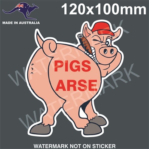 PIGS ARSE STICKER FUNNY PIG STICKERS | eBay