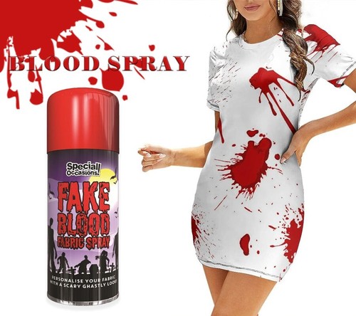 10x Fake Blood Halloween Spray Realistic Blood Stain Make Up Fabric ...